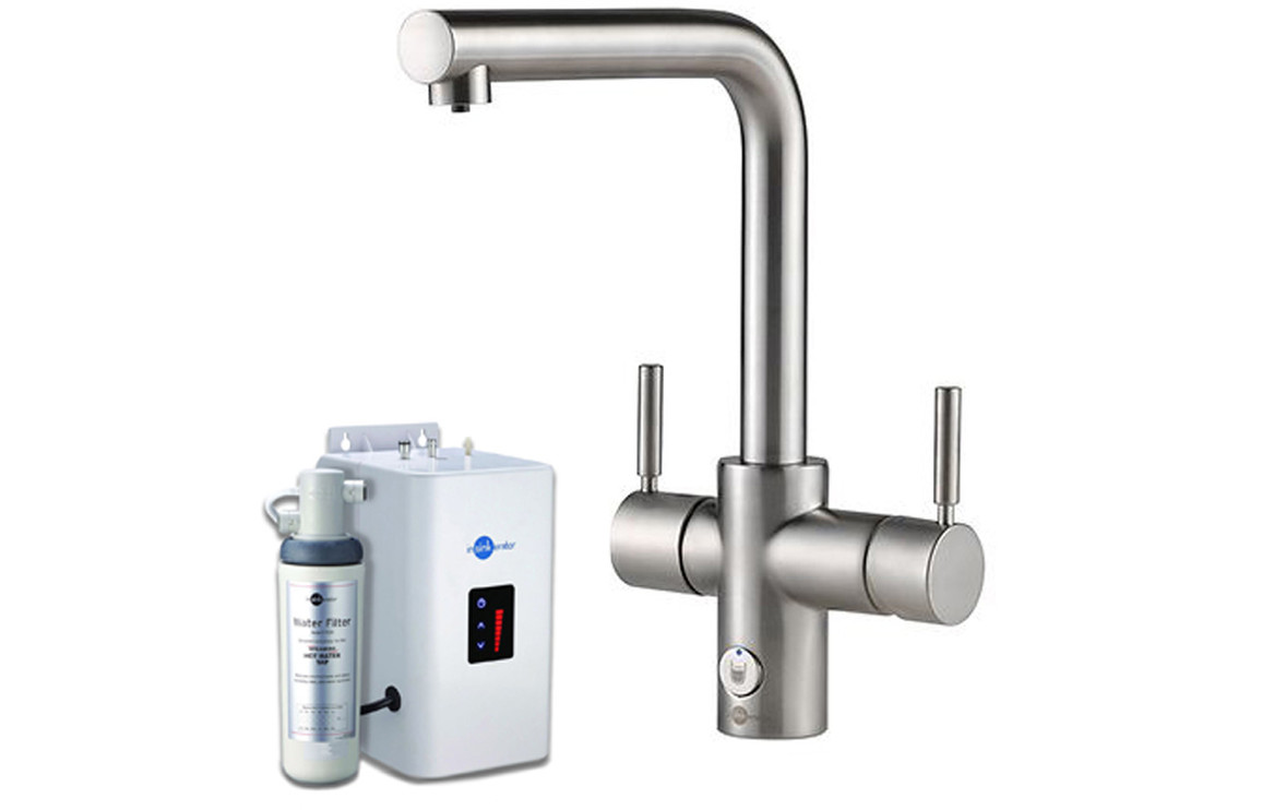 InSinkErator 4N1 L Shape Tap Neo Tank & Filter Pack – Brushed Steel ...